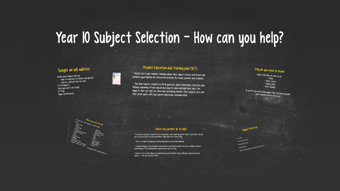 Year 10 Subject Selection by Berlinda Diep on Prezi