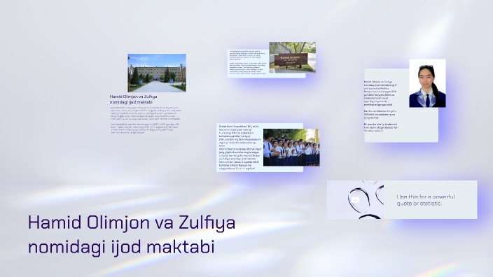 Hamid Olimjon va Zulfiya nomidagi ijod maktabi by shahzoda shahzoda on Prezi