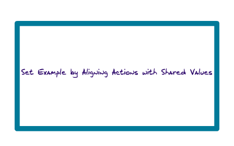 Set Examples by Aligning Actions with Shared Values by Nathan Stratton ...
