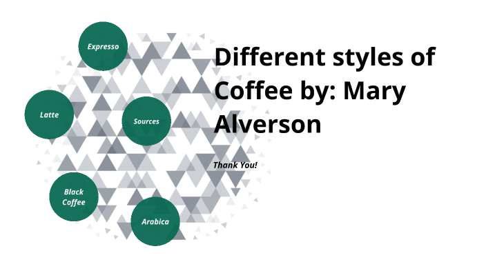 What are the different styles of coffee by Mary Alverson on Prezi