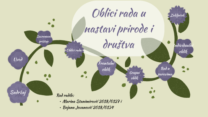 Oblici rada u nastavi prirode i društva by Marina Stanimirović on Prezi