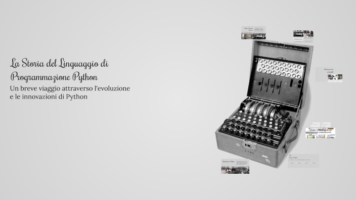 La Storia del Linguaggio di Programmazione Python by Angelo Settembrino ...