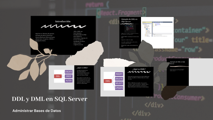 DDL y DML en SQL Server by Santiago Jara on Prezi
