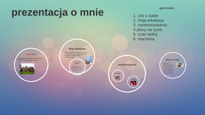 Prezentacja o sobie by Amelia Dudek on Prezi