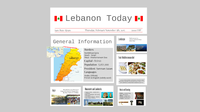 Lebanon Presentation by Sam Bouajram on Prezi