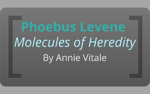 Phoebus Levene: Molecules of Heredity by Antie Hutalie on Prezi