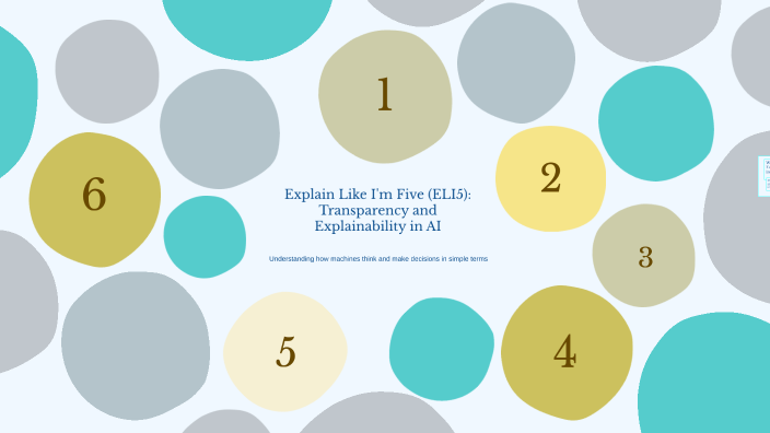 Explain Like I'm Five (ELI5): Transparency and Explainability in AI by ...