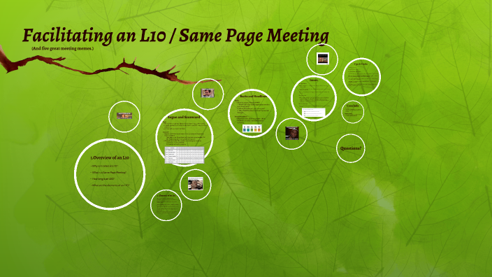 Facilitating an L10 / Same Page Meeting by Amy Tetreault on Prezi