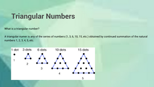 Triangular Numbers Poster by Liam FRISCH on Prezi Design