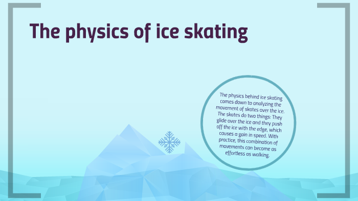 The physics behind ice skating comes down to analyzing the m by Amnaa ...
