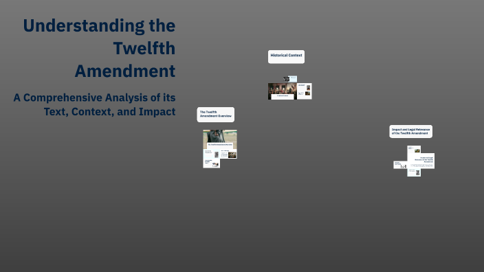 Understanding the Twelfth Amendment by Evangelist Jones on Prezi