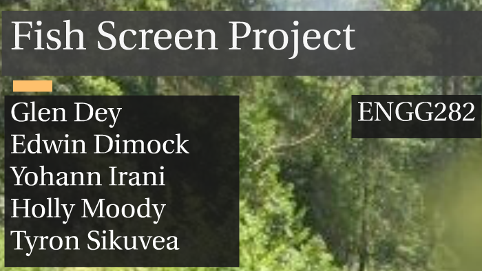 Fish Screen Design Presentation by Edwin Dimock on Prezi