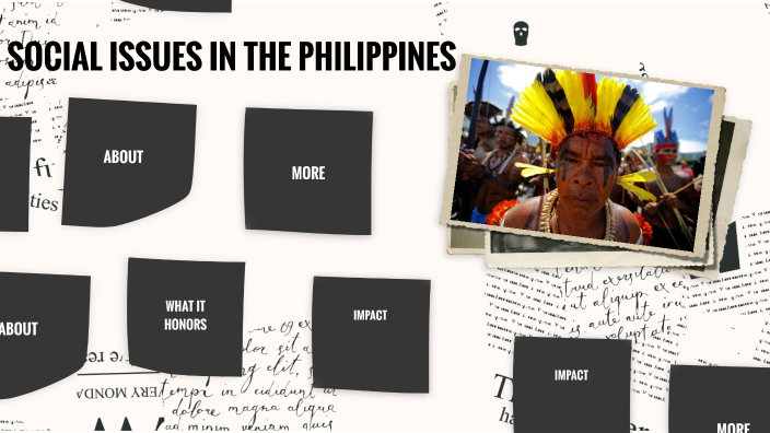 SOCIAL ISSUES IN THE PHILIPPINES by Roma, Eizhel Alyn V. on Prezi