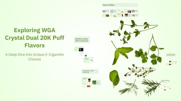 Exploring WGA Crystal Dual 20K Puff Flavors by Fabian Prukop on Prezi
