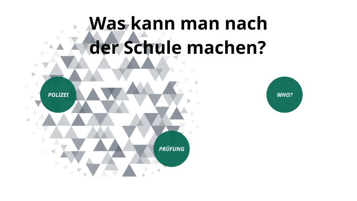 Was kann man nach der Schule machen? by Andrés Pérez on Prezi