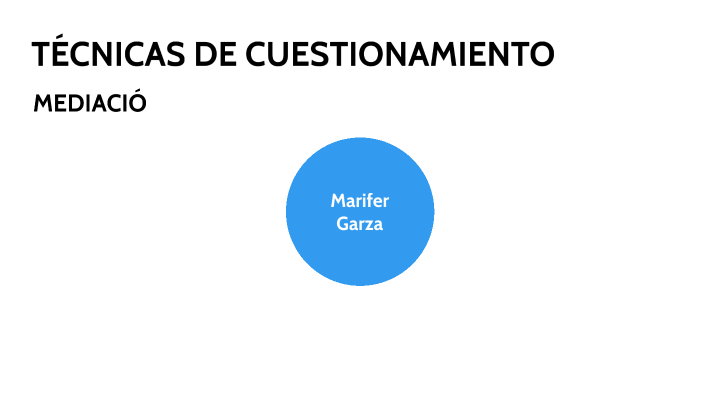TÉCNICAS DE CUESTIONAMIENTO by marifer garza on Prezi