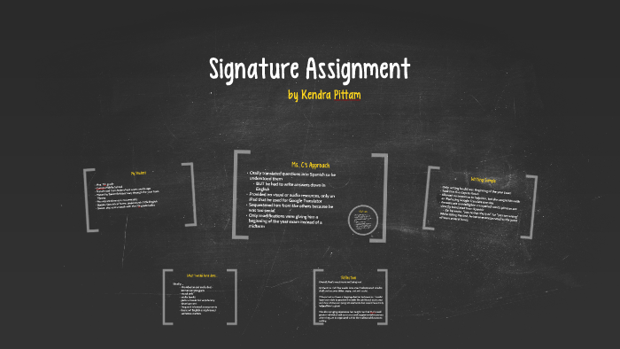 Signature Assignment by on Prezi