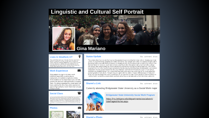 Cultural and Linguistic Self Portrait by Gina M on Prezi