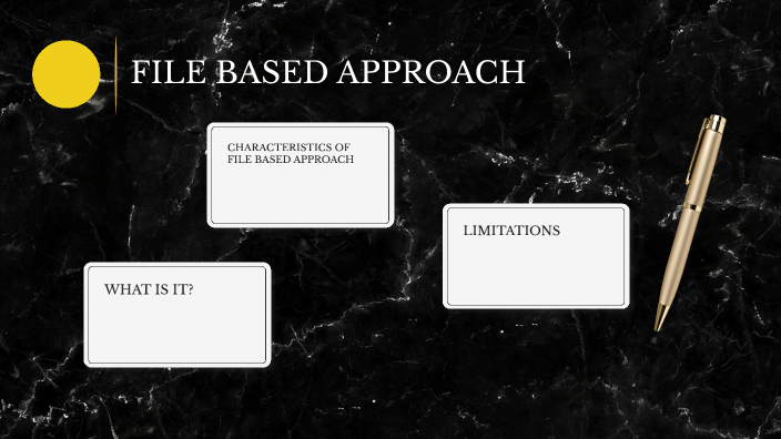 FILE BASED APPROACH by Darsh Jaswani on Prezi