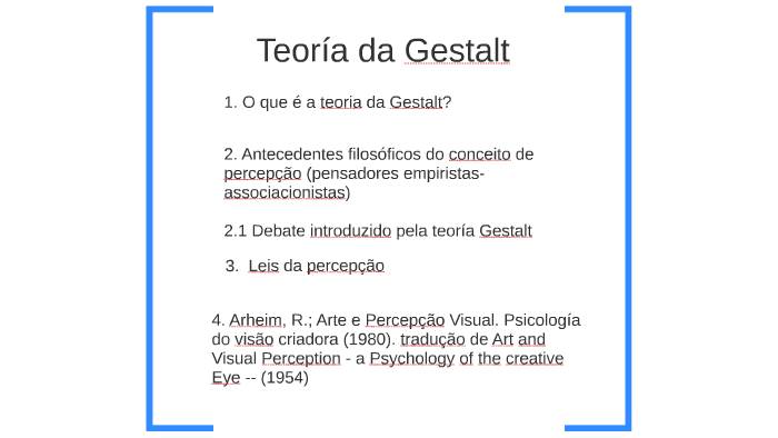 DEFINIÇÃO DO CONCEITO DE PERCEPÇÃO segundo a Gestalt by Luis Quesada ...