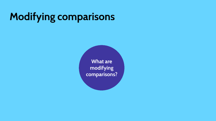 Modifying Comparisons