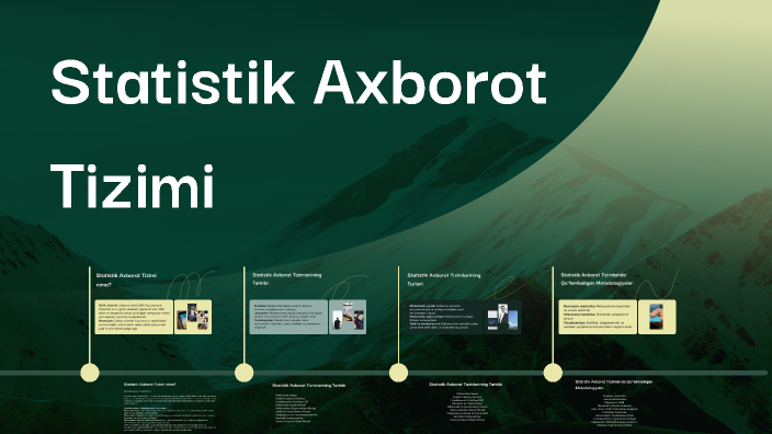 Statistik Axborot Tizimi nima? by Yusuf Khan on Prezi