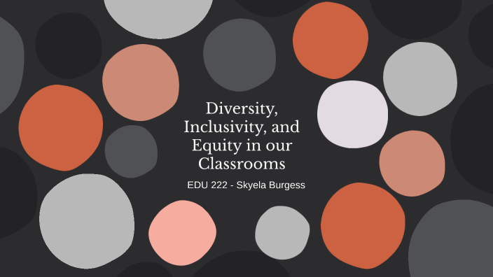 Diversity, Inclusivity, and Equity in the Classroom by Skyela Burgess ...