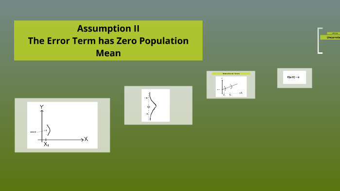 Assumption II The Error Term has Zero Population Mean by YS Wong on Prezi