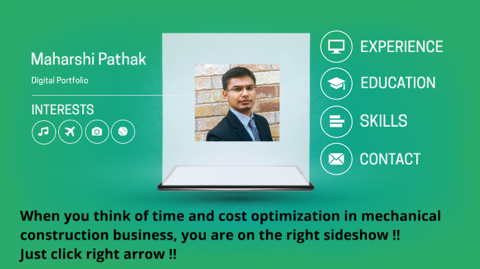 Work Presentation by Maharshi Pathak on Prezi