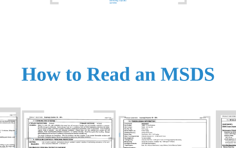 How to Read an MSDS by Michael McMillan on Prezi