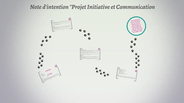 Note d'intention "Projet Initiative et Communication by Donika Hoxha on ...