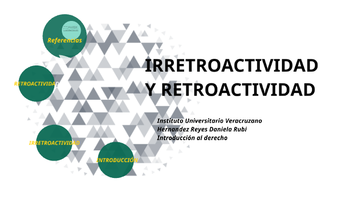IRRETROACTIVIDAD Y RETROACTIVIDAD DE LA LEY by daniela hdz on Prezi