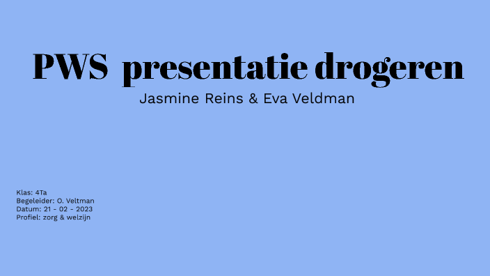 PWS presentatie by jasmine reins on Prezi