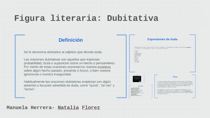 Figura literaria: Dubitativa by Natalia Florez on Prezi