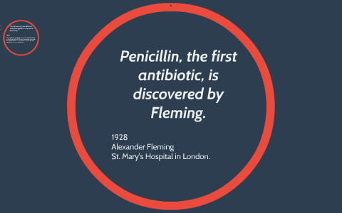 Penicillin, the first antibiotic, is discovered by Fleming. by Jaron ...