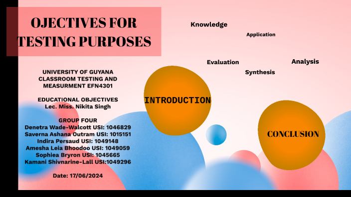 Educational Objectives & Cognitive & Non-cognitive Measuring ...