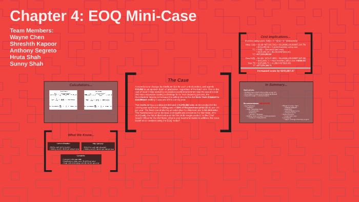Chapter 4: EOQ Mini-Case by on Prezi
