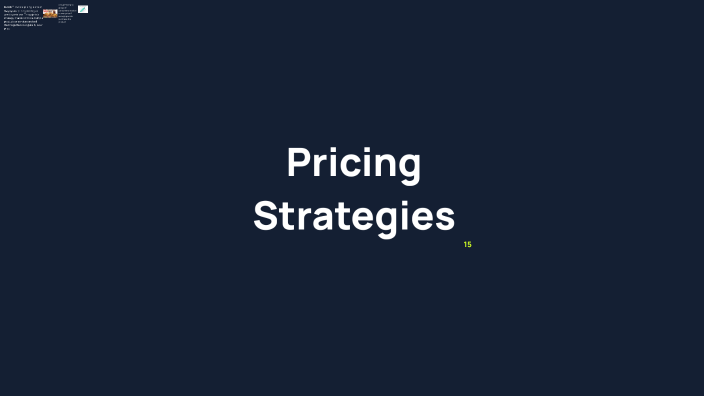 15 Pricing Strategies by Cooper Feldman on Prezi