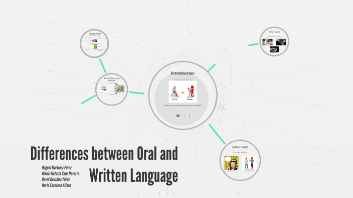 Differences between Oral and Written Language by Miguel Ángel Martínez ...