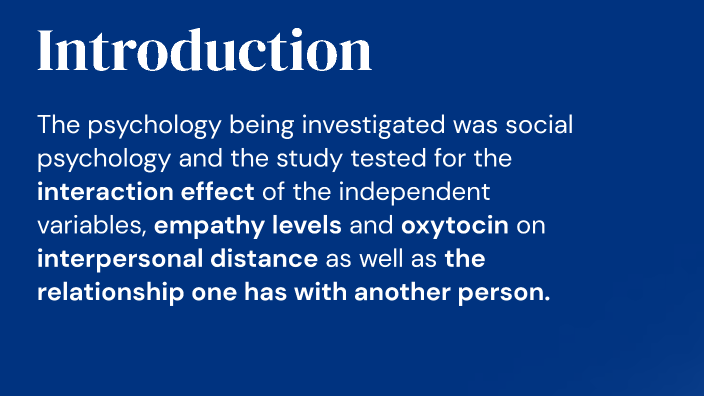 Perry et al. - Personal Space by Danah El hadidi on Prezi