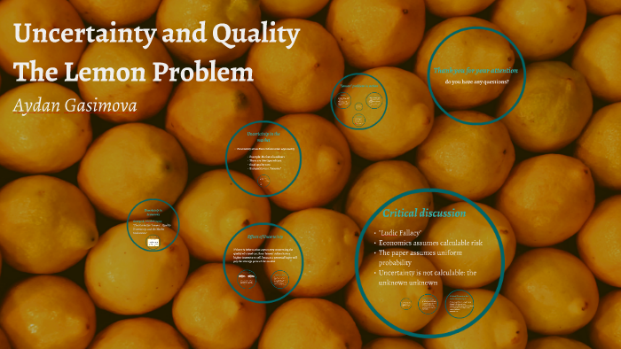 Uncertainty - The Lemon Problem by on Prezi
