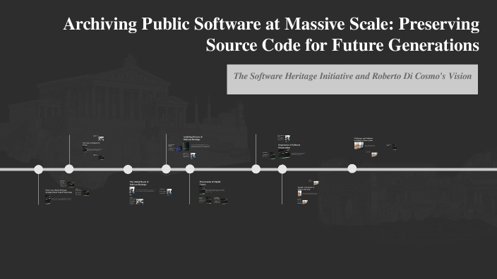 Archiving Public Software at Massive Scale: Preserving Source Code for Future Generations by ...