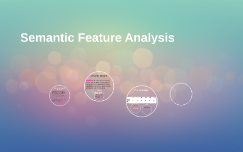 Semantic Feature Analysis by ohood jameel on Prezi