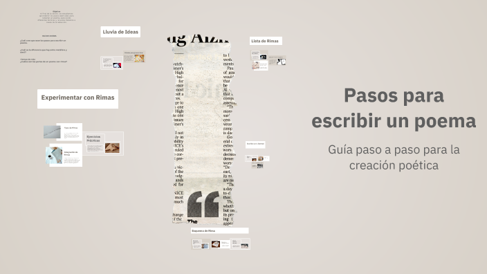 Pasos para escribir un poema by Juan Herrera on Prezi