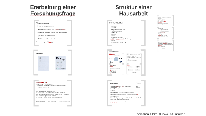 Struktur einer Hausarbeit by Claire Rodewald on Prezi