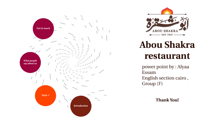 Abou Shakra restaurant by alyaa essam on Prezi