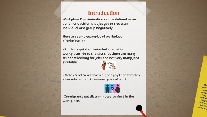 Workplace Discrimination by Pegi Aliaj on Prezi