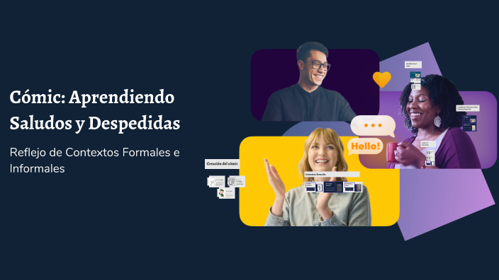 Cómic: Aprendiendo Saludos y Despedidas by Josselyn Coloma on Prezi