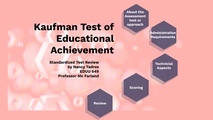 Standardized Test Review Kaufman Test of Educational Achievement by ...