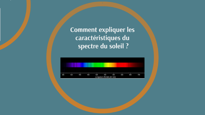 Comment expliquer les caractéristiques du spectre du soleil by Benoit ...